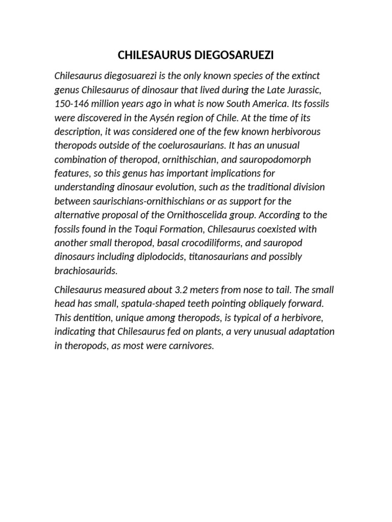 CHILESAURUS Guion Ingles | PDF