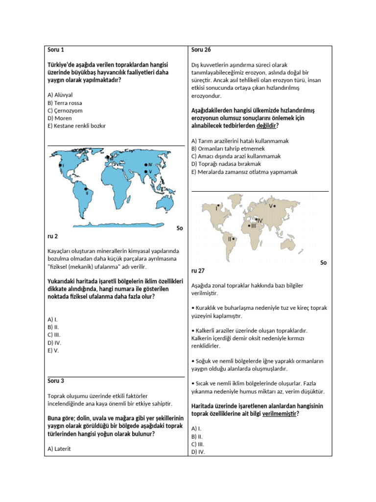 Toprak 50 Soru Ogm Materyal | PDF