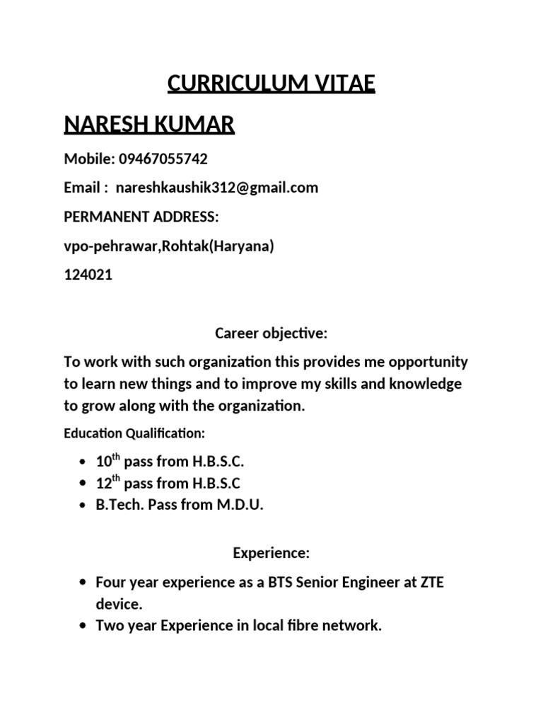 Naresh Resume | PDF