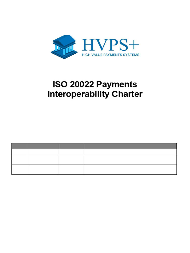 Iso 20022 Payments Interoperability Charter v1.2 | PDF