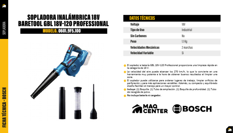 Ficha Técnica - Bosch - 0601.9F5.100 | PDF