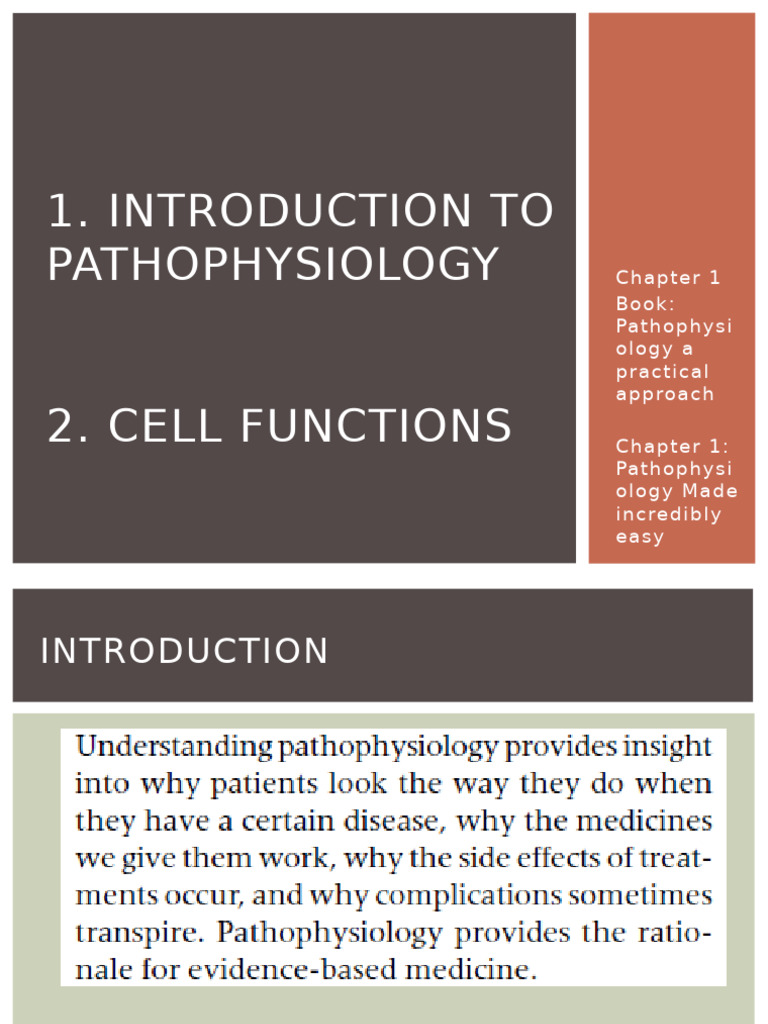 1 - Introduction To Pathophysiology | PDF