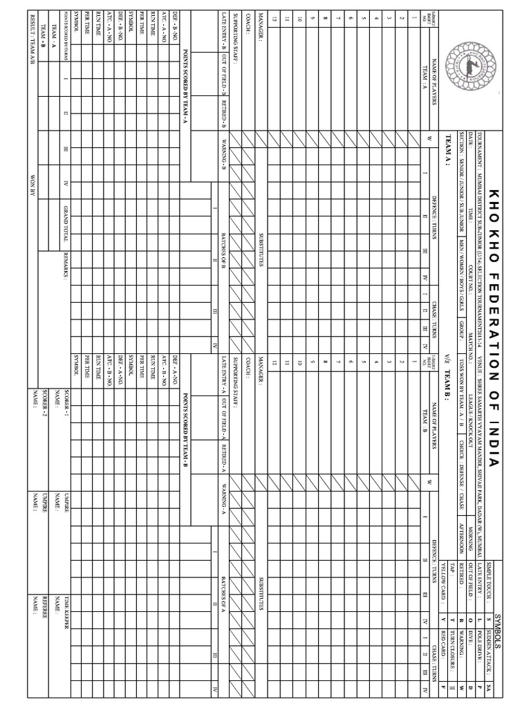 Scoresheet Mkka English | PDF