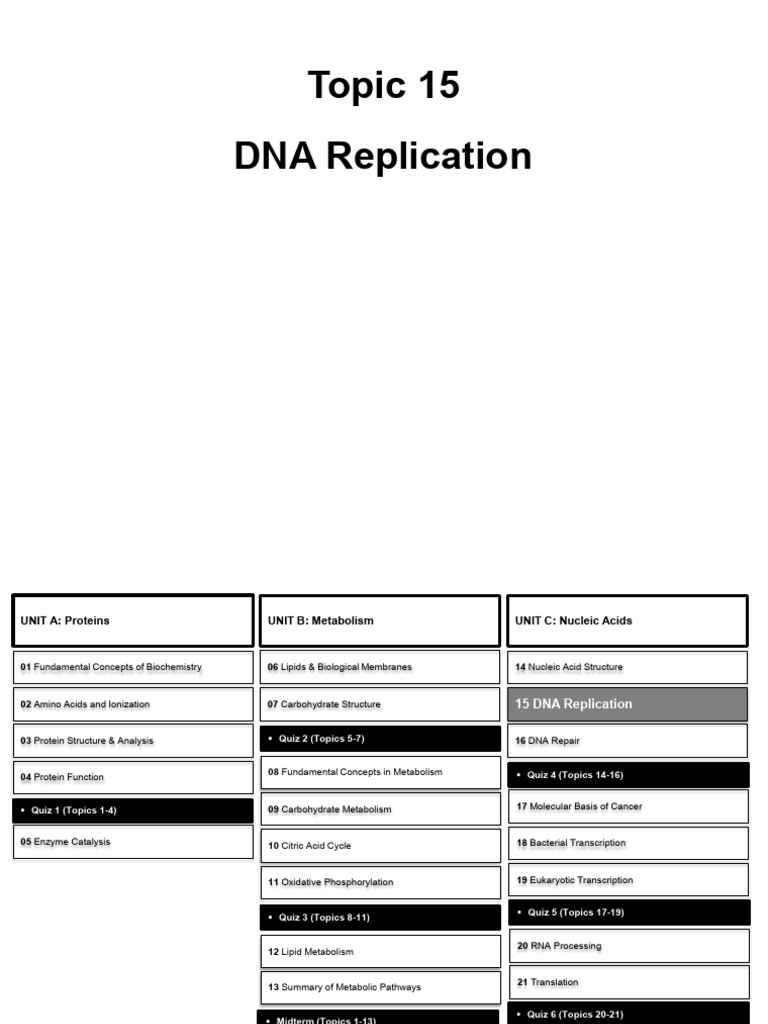 Topic 15 2023 - DNA Replication For Posting | PDF