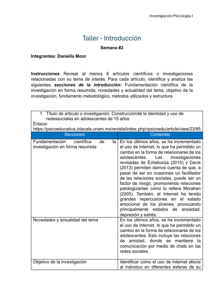 Actividad #2 Inv. Psico I | PDF