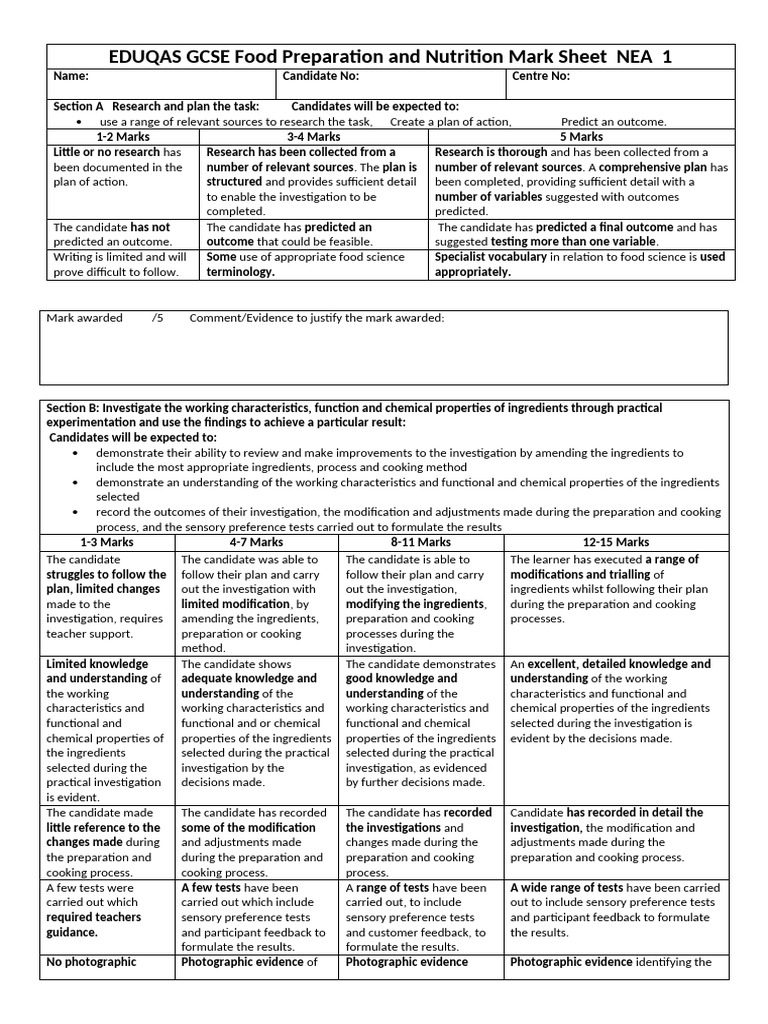 Nea1 Mark Sheet | PDF