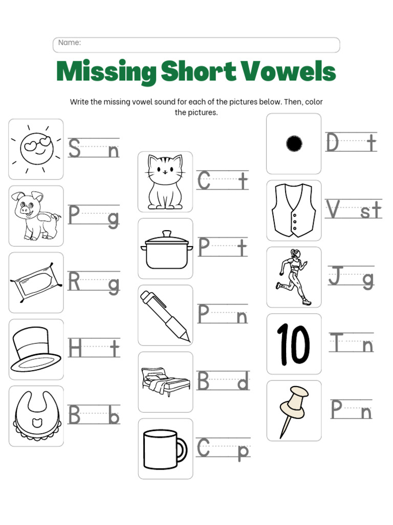 Missing Vowels | PDF