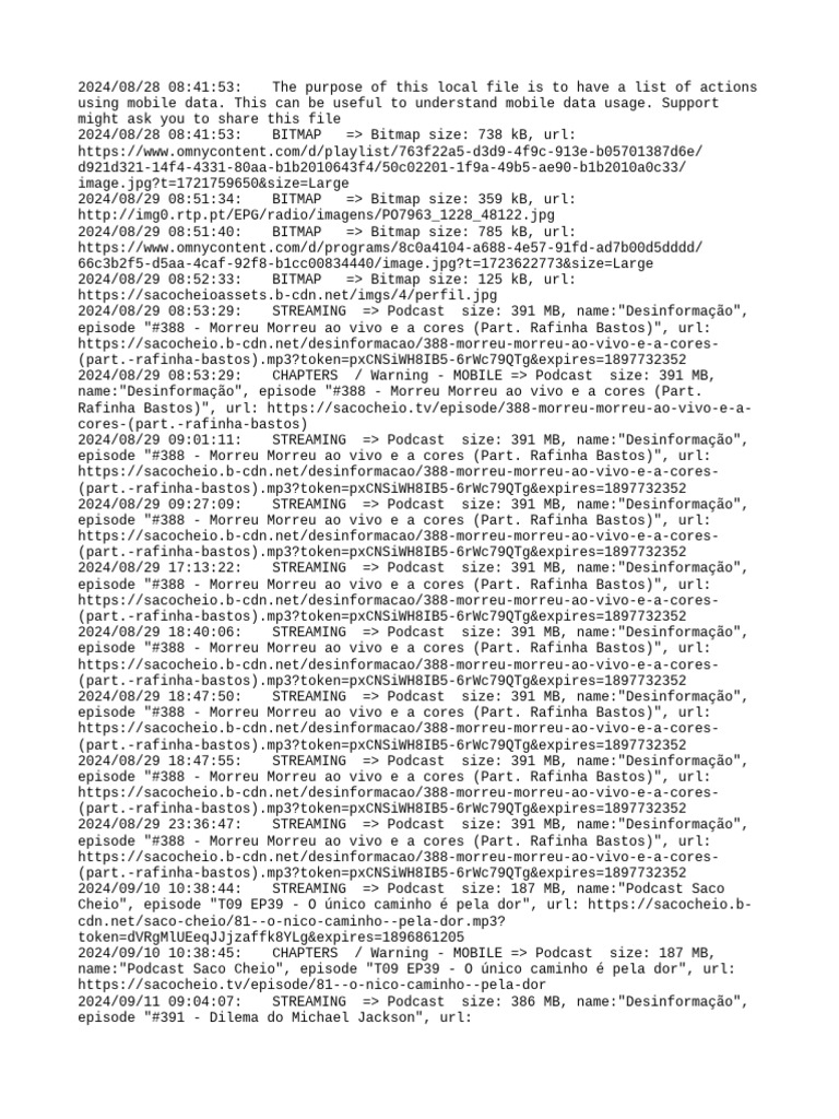 Mobile Data Tracking Log | PDF