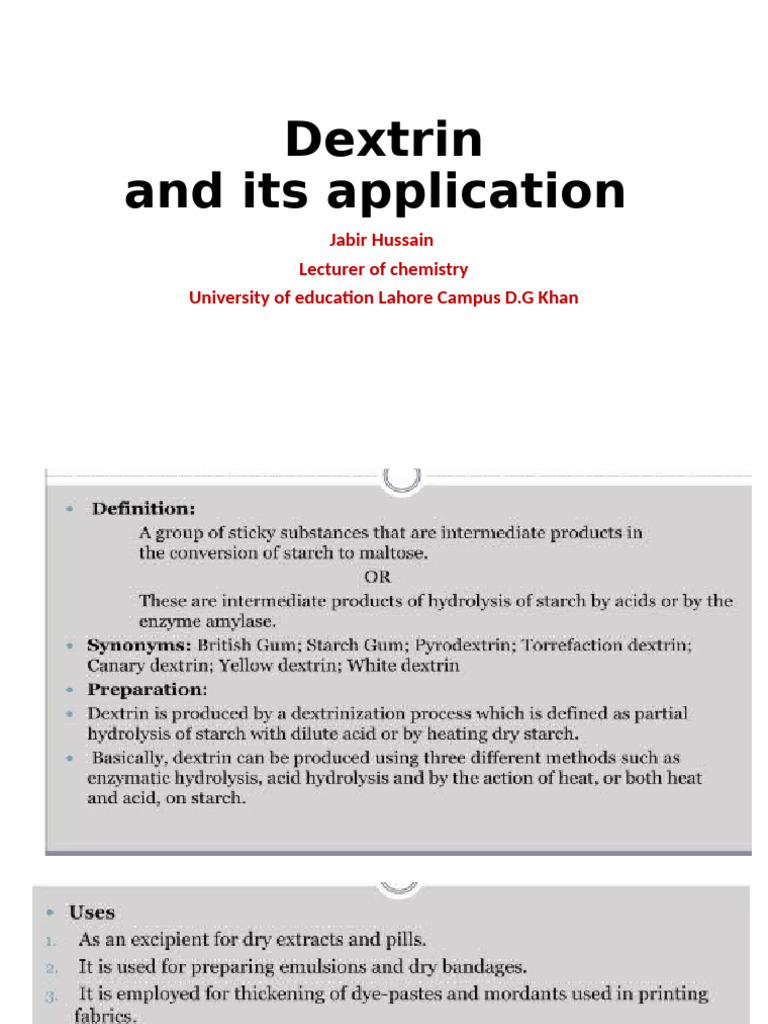 Dextrin | PDF