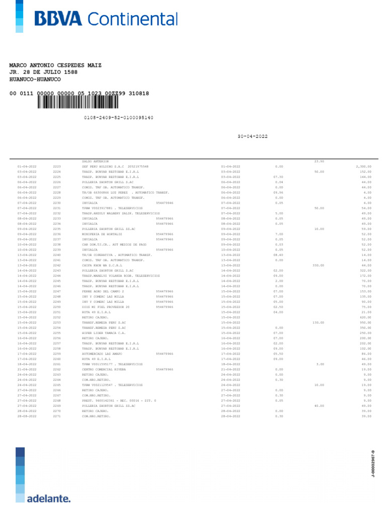 73948499-Su-Estado-de-Cuenta BBVA | PDF
