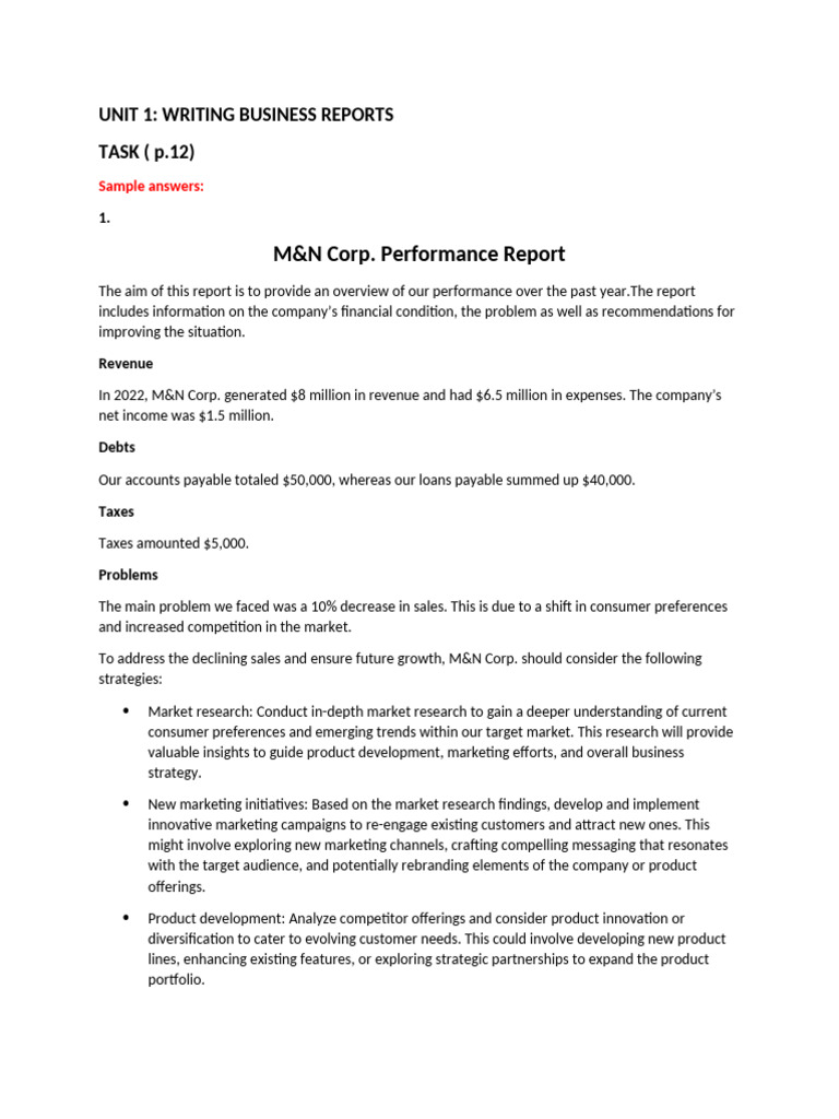 Unit 1 - Sample Writing | PDF | Marketing | Target Audience