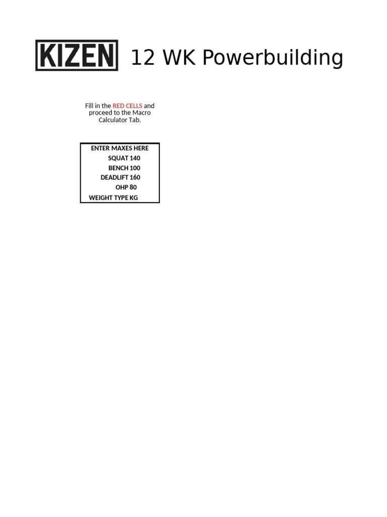 12 Week Powerbuilding | PDF