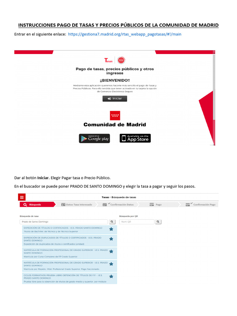Informa Pago Tasas | PDF
