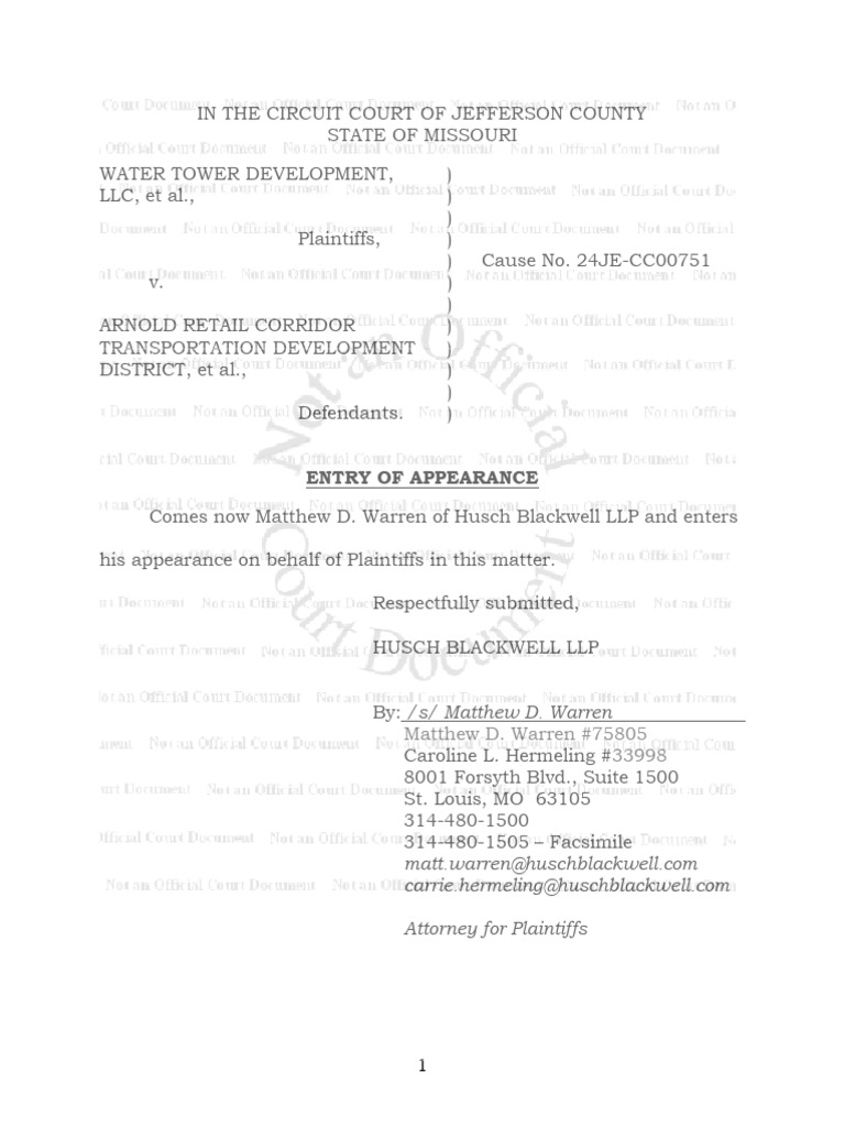 Entry of Appearance | PDF