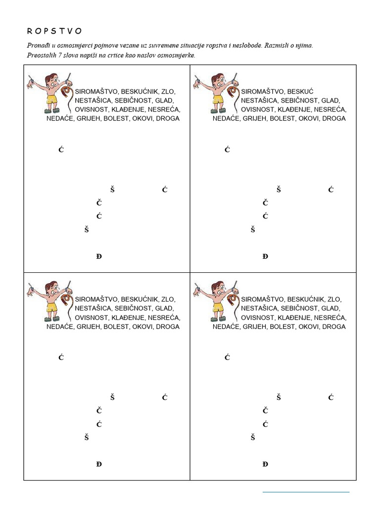 Osmosmjerka Ropstvo Vjeronauk | PDF