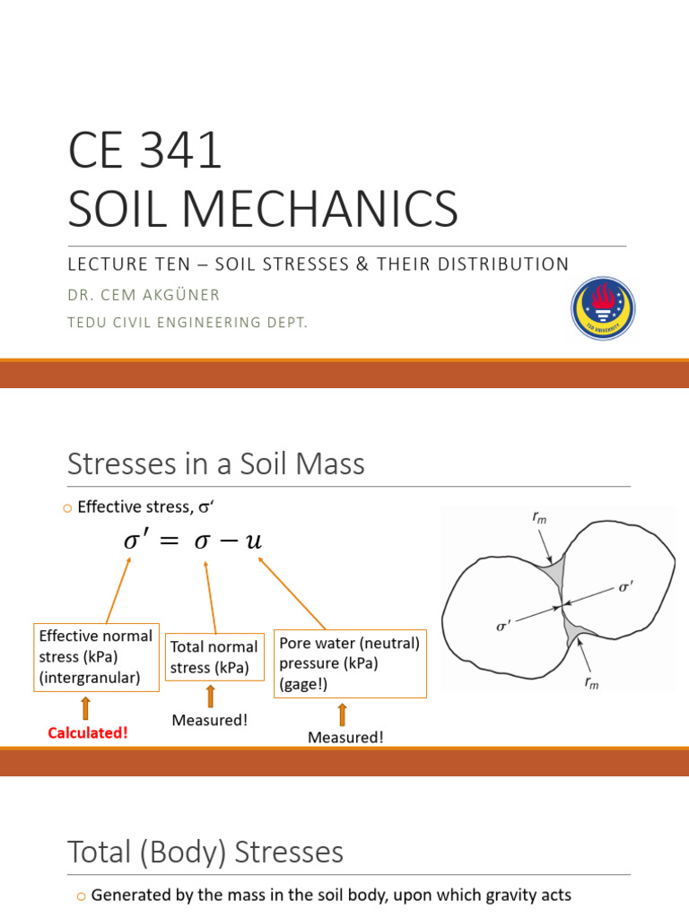 2024F - CE341 - Lecture 08 - Stresses and Their Distribution | PDF
