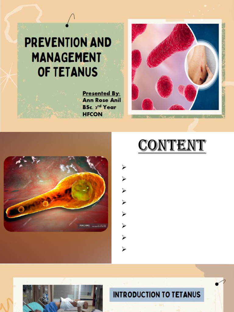 Tetanus: Causes, Symptoms, and Care | PDF