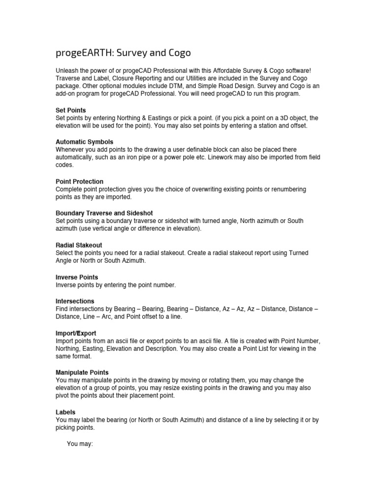 progeEARTH Survey Cogo | PDF