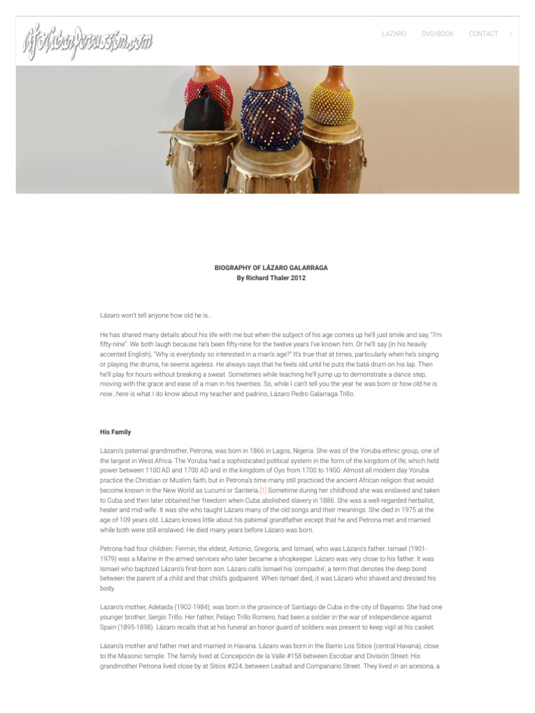 Lazaro Galarraga Biography | PDF