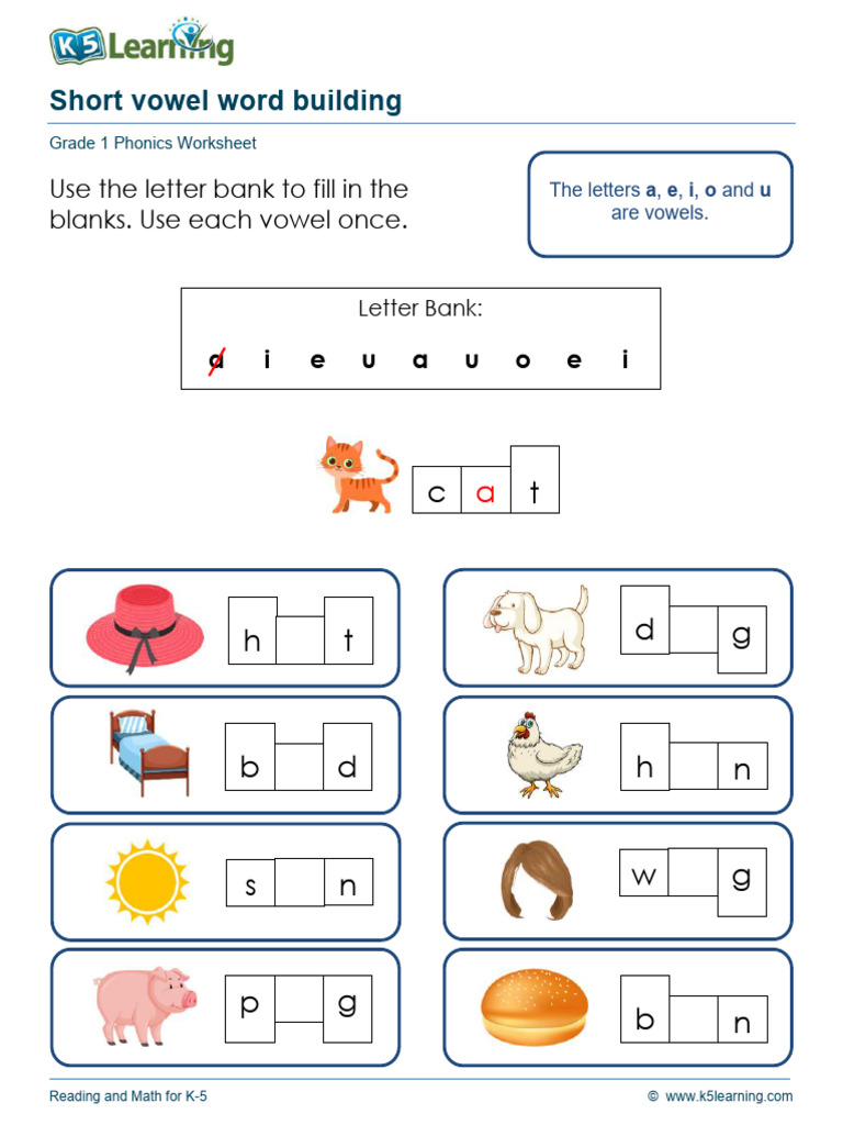 Grade 1 CVC Words Noy | PDF