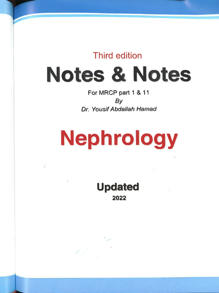 Hamad Notes & Notes Nephrology For MRCP I & II | PDF