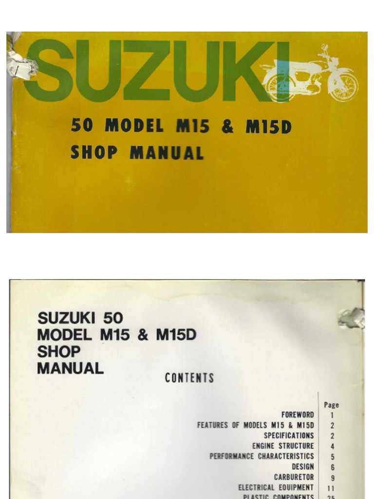 Suzuki - M15 1960s Workshop | PDF