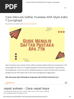 Penulisan Dapus APA Edisi 7 | PDF