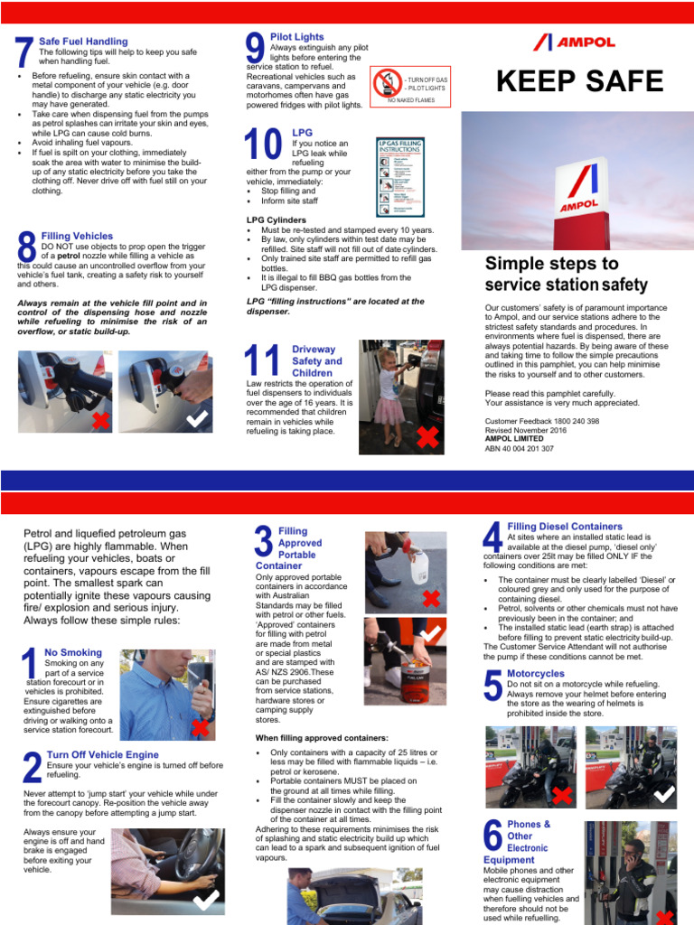 Keep Safe: Simple Steps To Service Station Safety | PDF