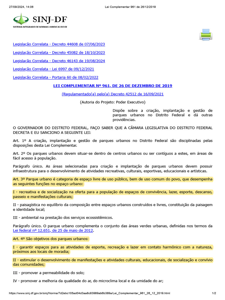 Lei Complementar 961, de 26.12.2019 | PDF