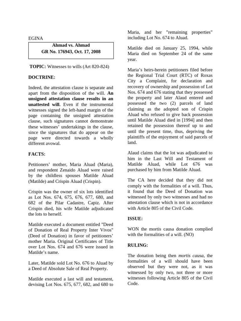 SUCCESSION - Module 2 | PDF