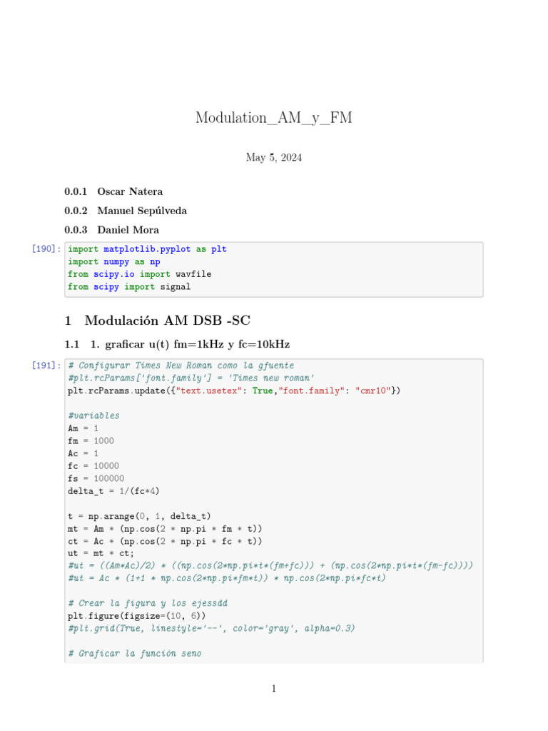 Modulation AM y FM FINAL | PDF