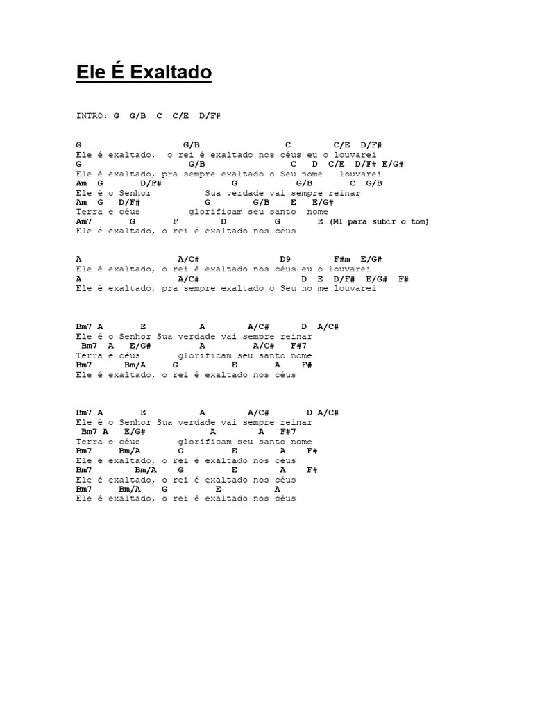 Ele É Exaltado | PDF