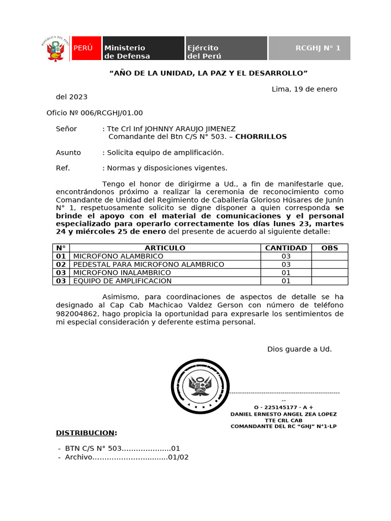 Of 006 Apoyo Eqp Amplif | PDF