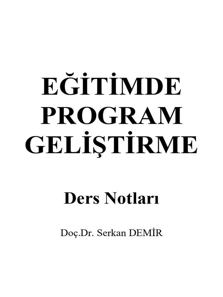 Program Geliştirme Notu | PDF