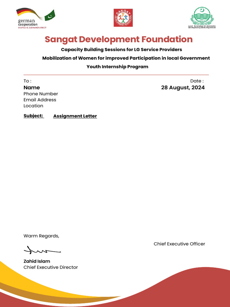 Assignment Letter | PDF