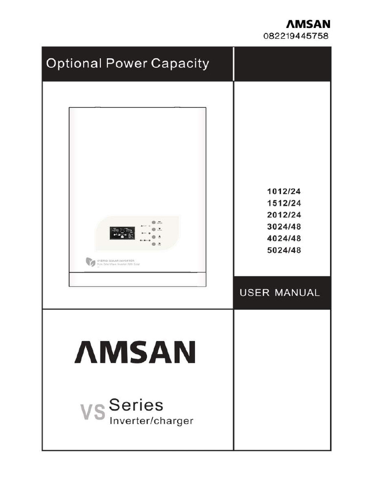 Manual Book Inverter AMSAN VS Seriess | PDF