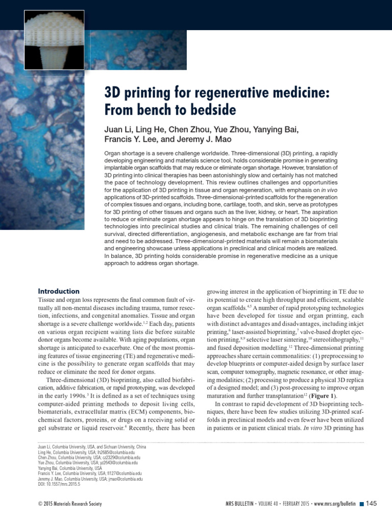 3d Printing Bench To Bed | PDF