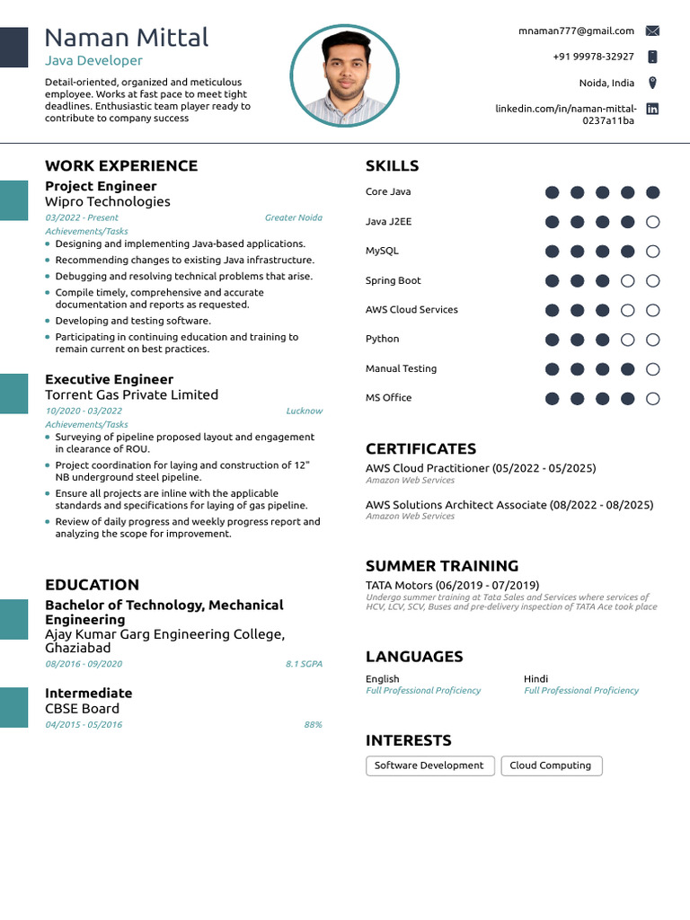 Naman's Resume | PDF