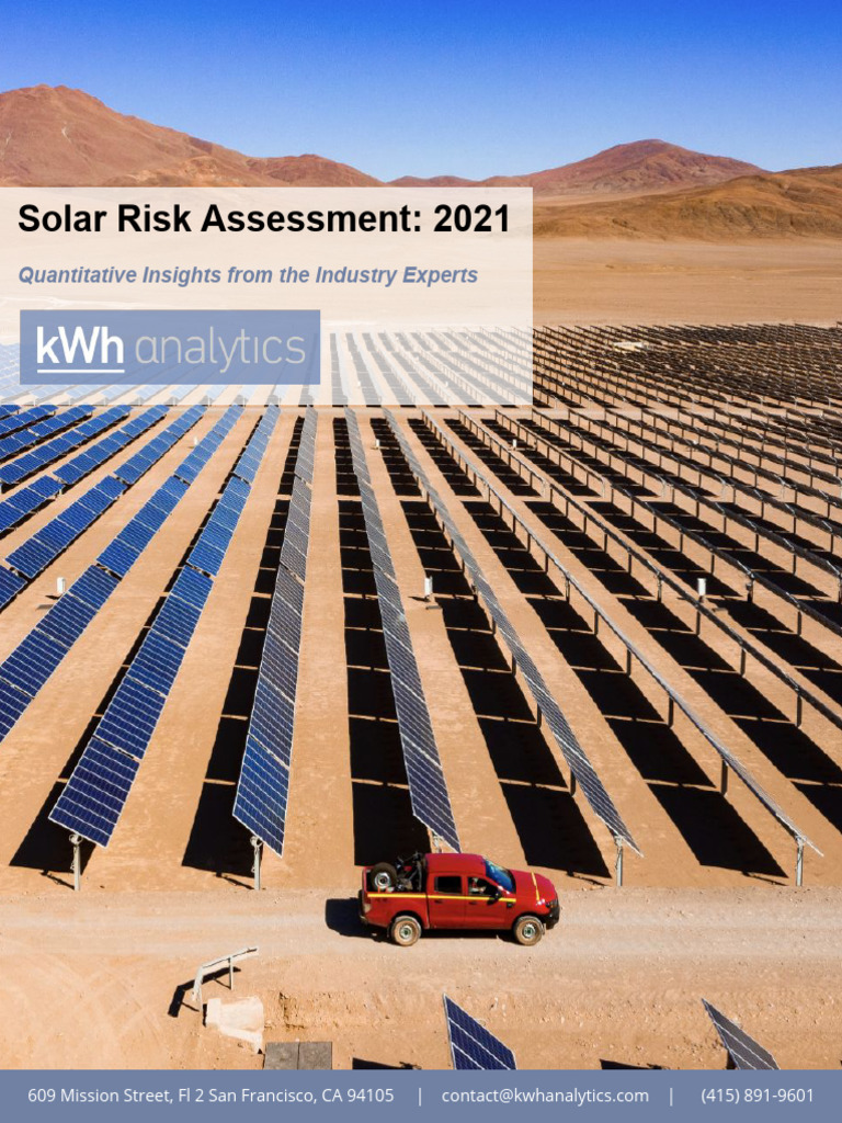 Risk Assessment For Solar | PDF | Photovoltaics | Finance & Money ...