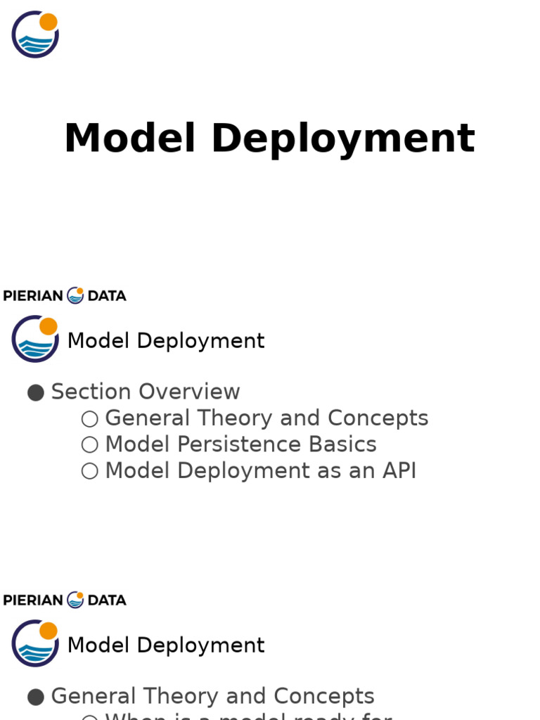 26 Model Deployment | PDF