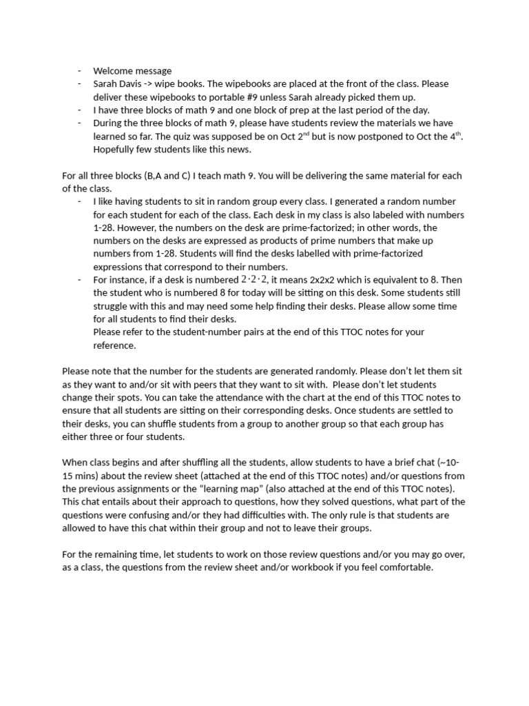 TTOC Notes Idea | PDF