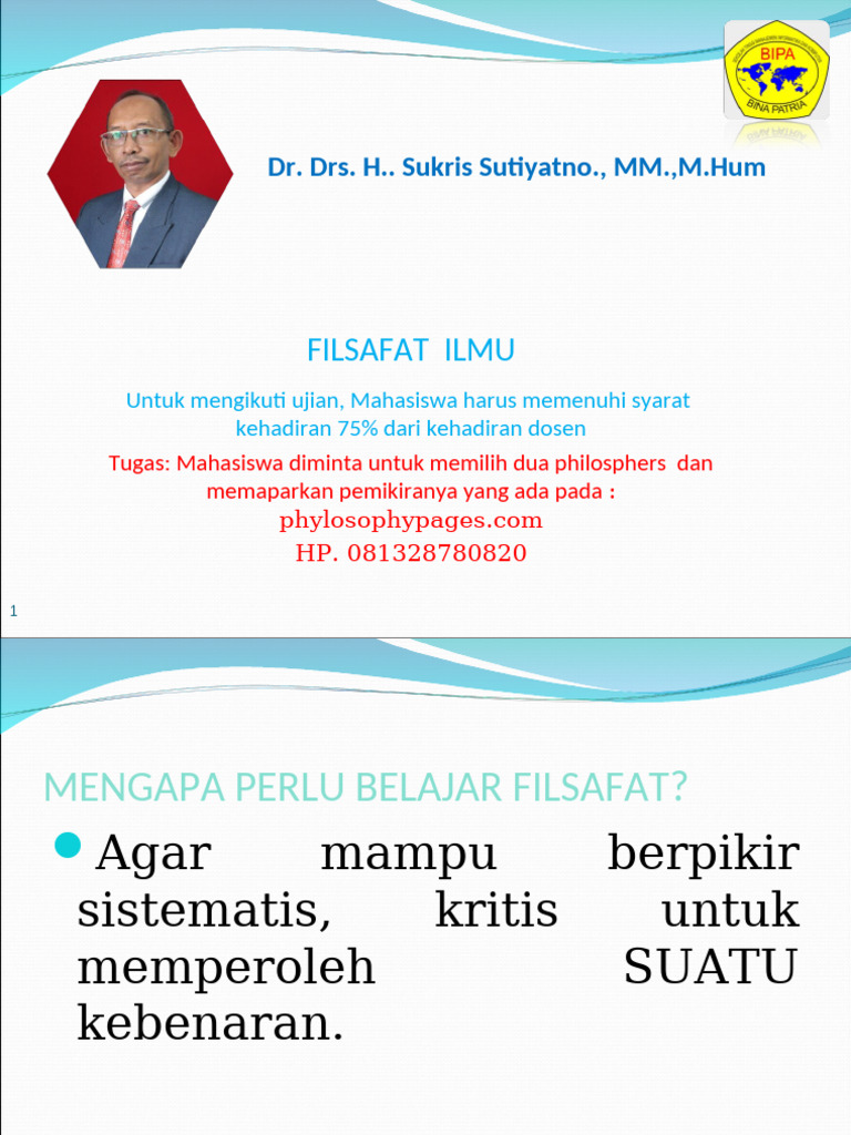 FILSAFAT ILMU (Autosaved) | PDF