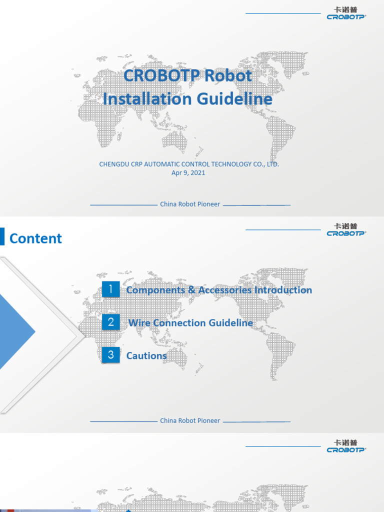 CROBOTP Robot Installation Guideline (Final) | PDF