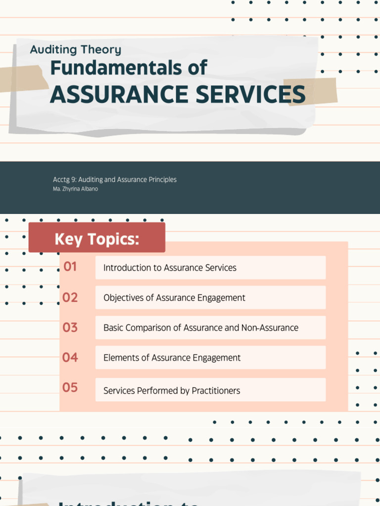 Fundamentals of Assurance Services Report | PDF