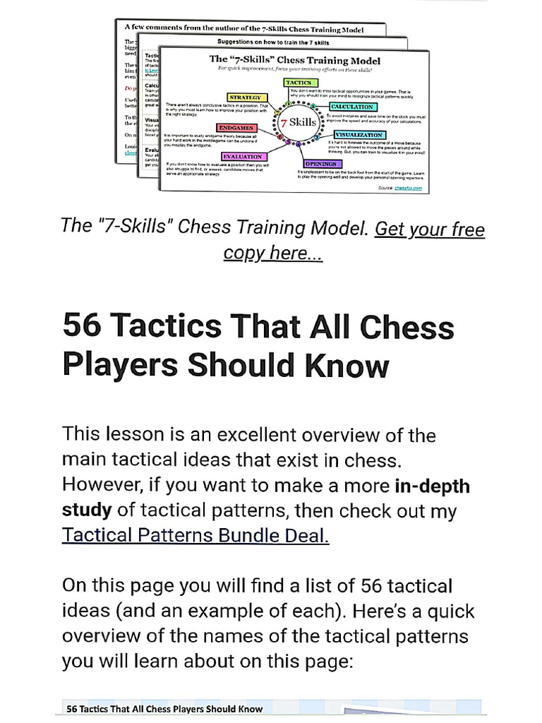 Chess Tactics-1 | PDF