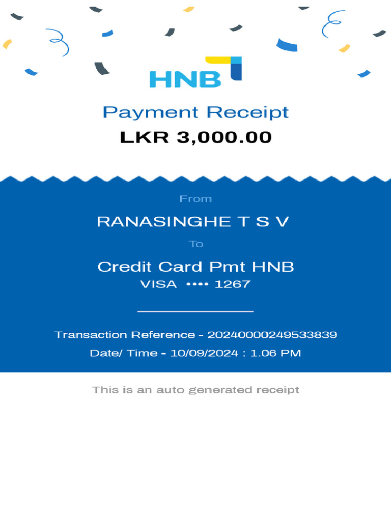 HNB DL Transaction Receipt 20240910 130641 | PDF