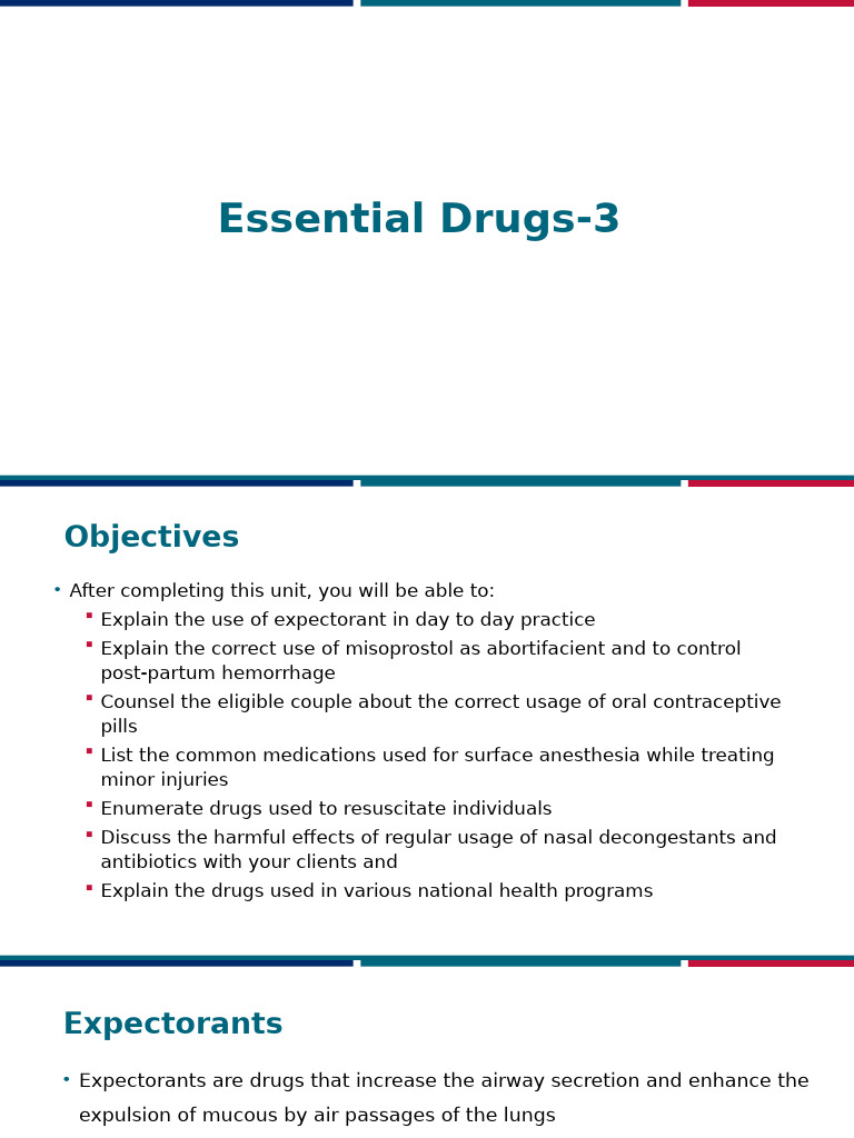 Essential Drugs - 3 | PDF