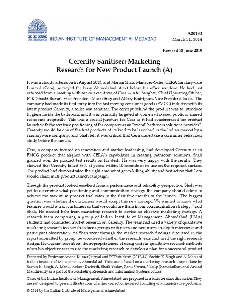 Cerenity Sanitizer (A) | PDF