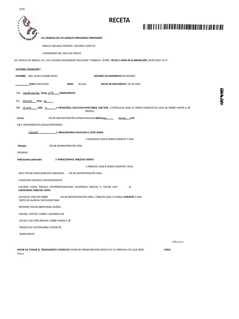 Receta PDF