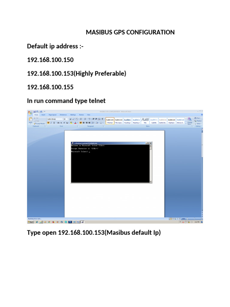 Masibus Gps Configuration | PDF